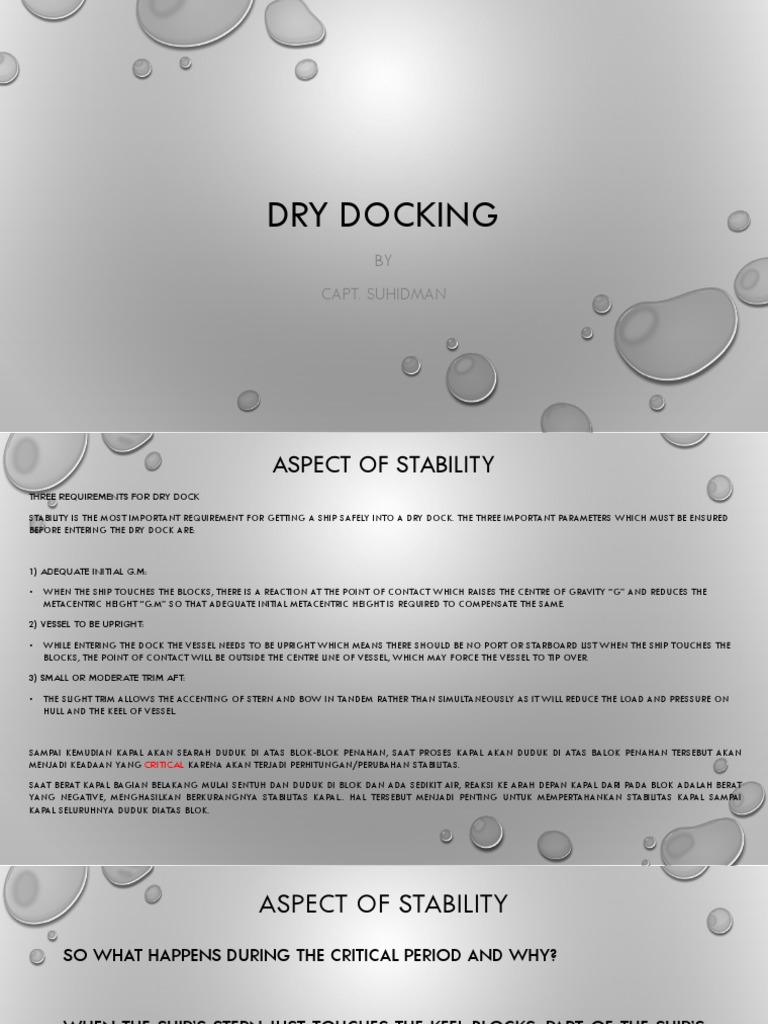 Dry Docking | PDF | Buoyancy | Ships