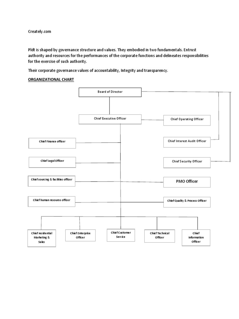 Organizational Chart: Board of Director | PDF