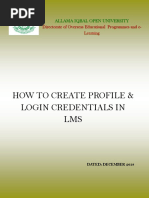 NUML LMS Student Login Guide | PDF | Password | Login