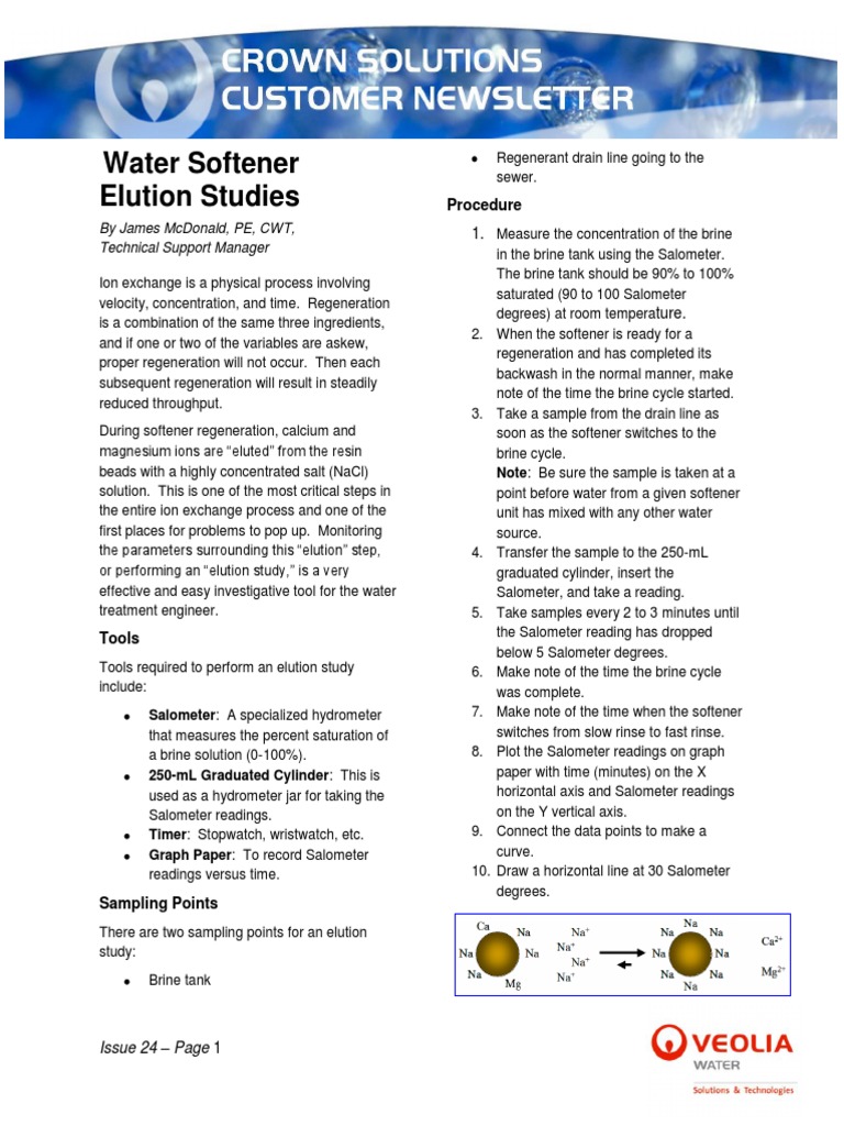 21857, Issue 24 Water Softener Elution ST | PDF | Sodium Chloride | Ion ...