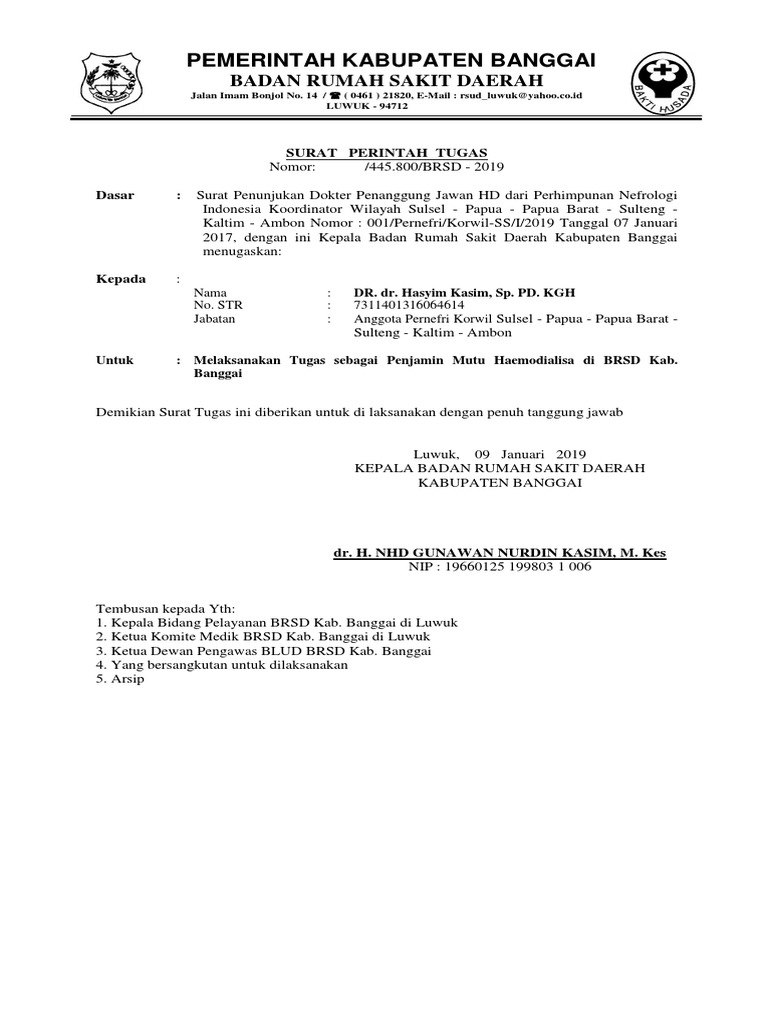 Surat Tugas PNS | PDF