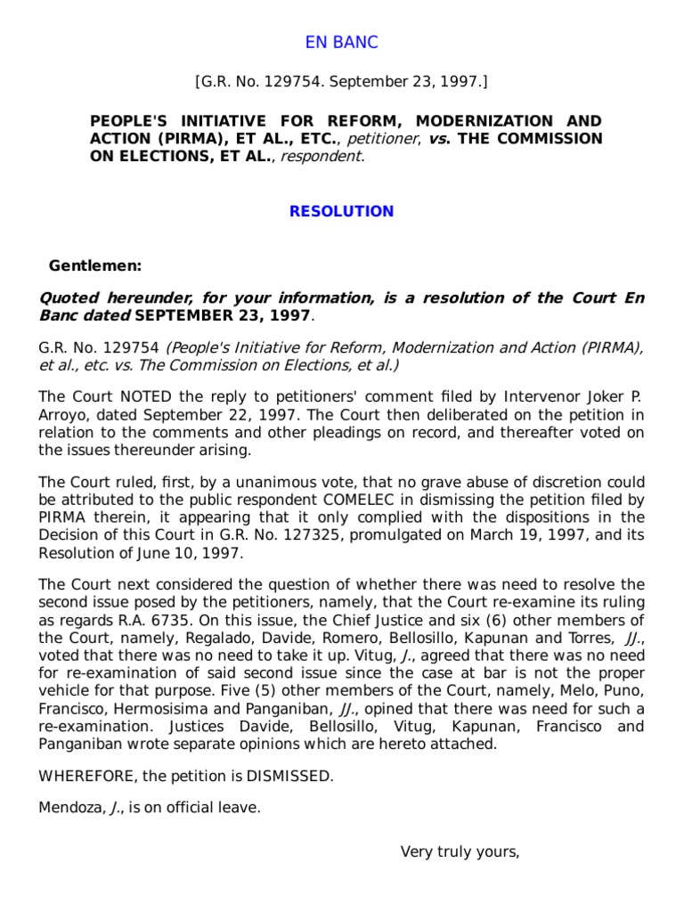 PIRMA | PDF | Initiative | Constitutional Amendment