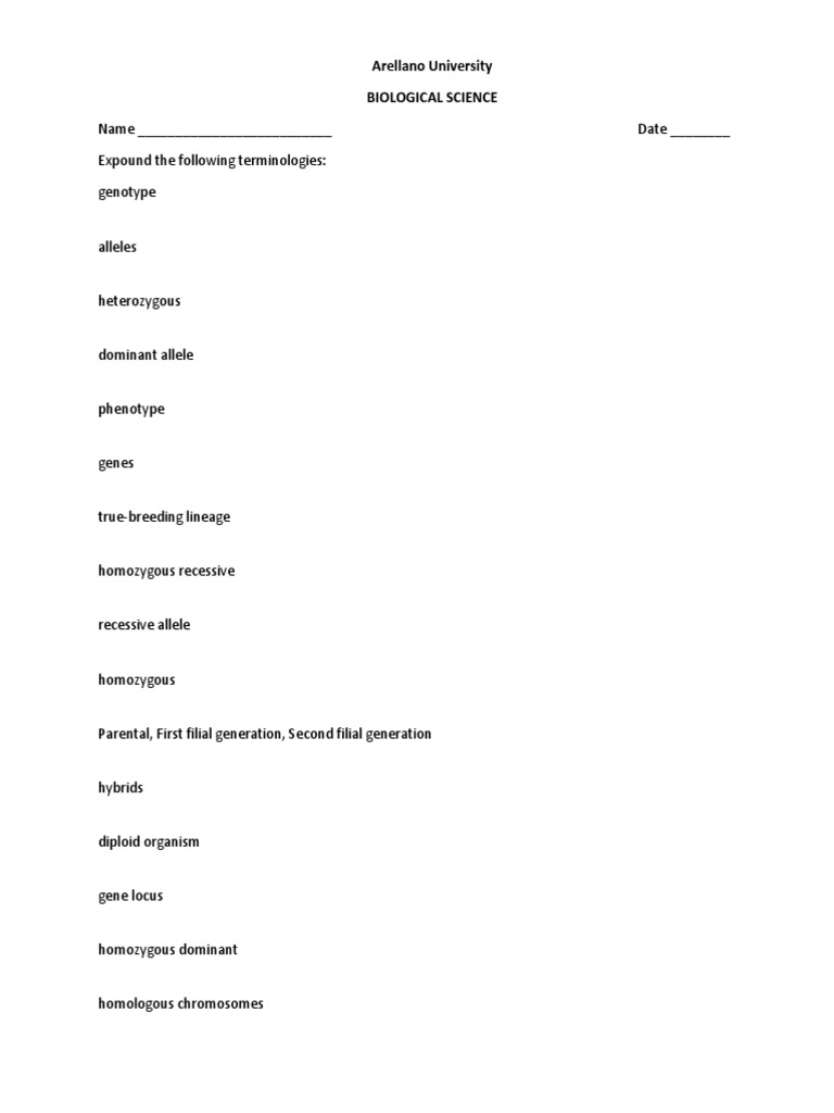 Heredity Worksheet | PDF