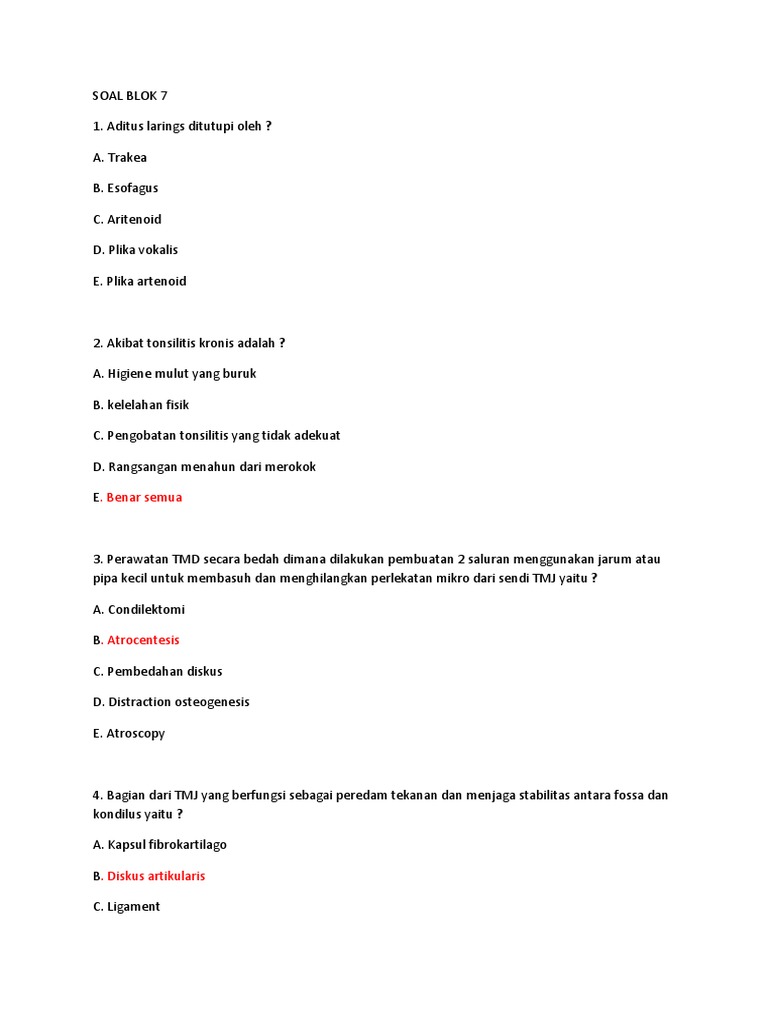Soal Blok 7 Terbaru | PDF | Sains & Matematika