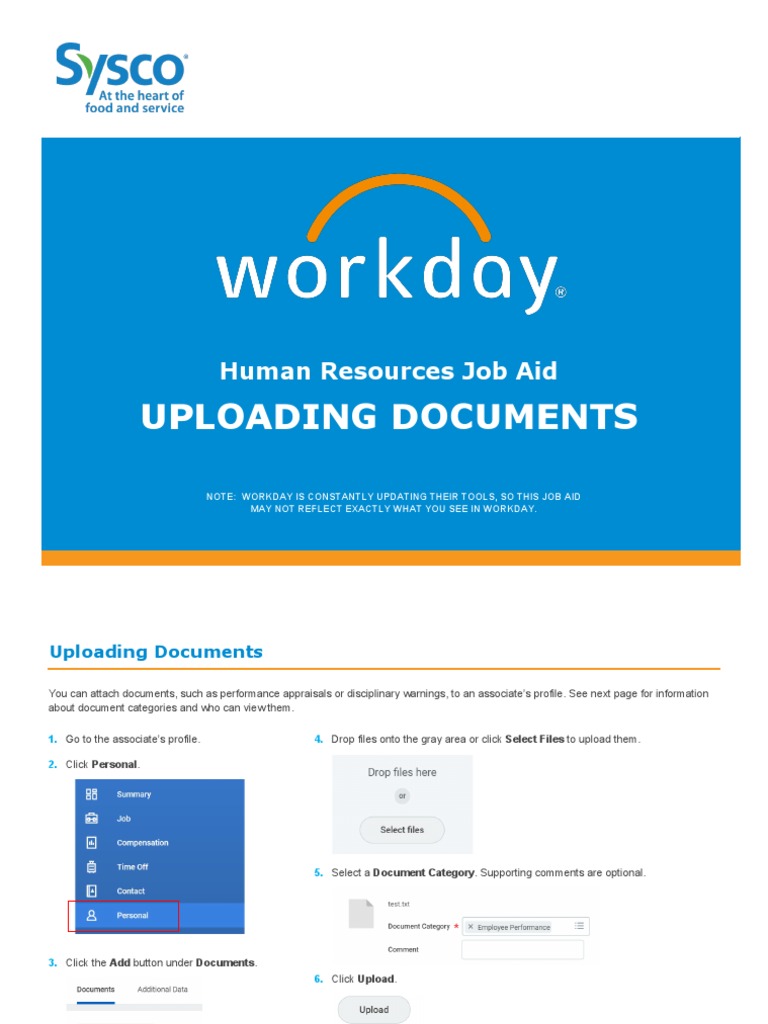 Uploading Documents: Human Resources Job Aid | PDF | Performance ...