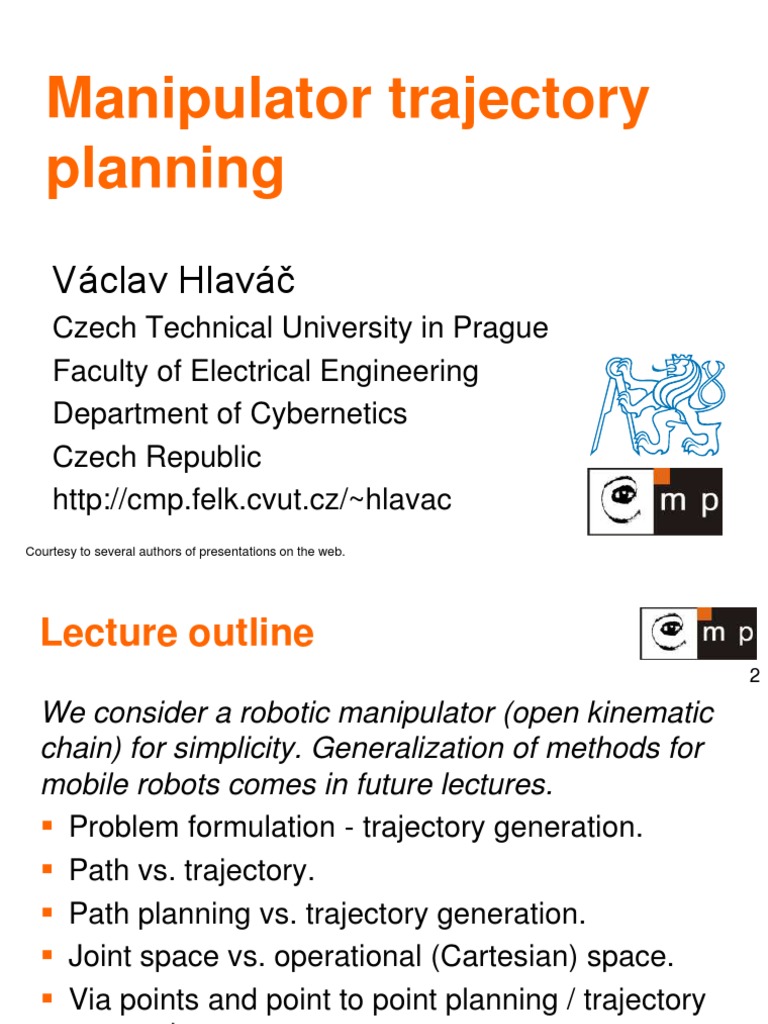 080 Manipulator Trajectory Planning | PDF | Acceleration | Trajectory
