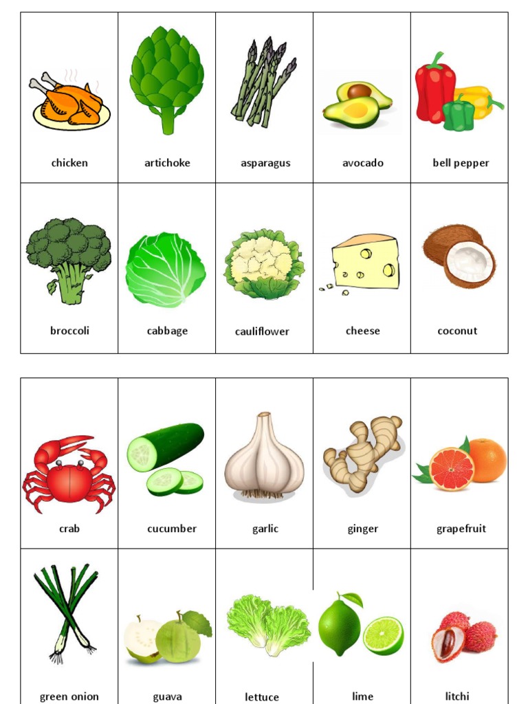 Food Memory Game Fun Activities Games Games 108111 | PDF