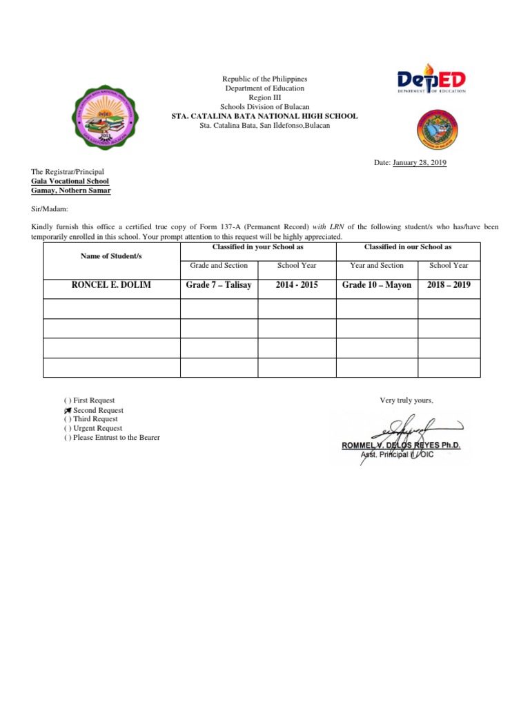 Form 137 New | PDF | Schools