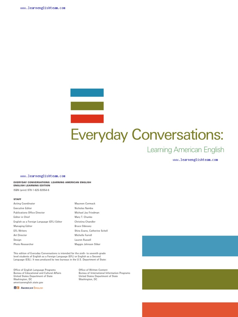 Everyday Conversations - Learning American English PDF | PDF | Question ...