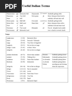 Italian Musical Terms and Translations | PDF | Tempo | Opera