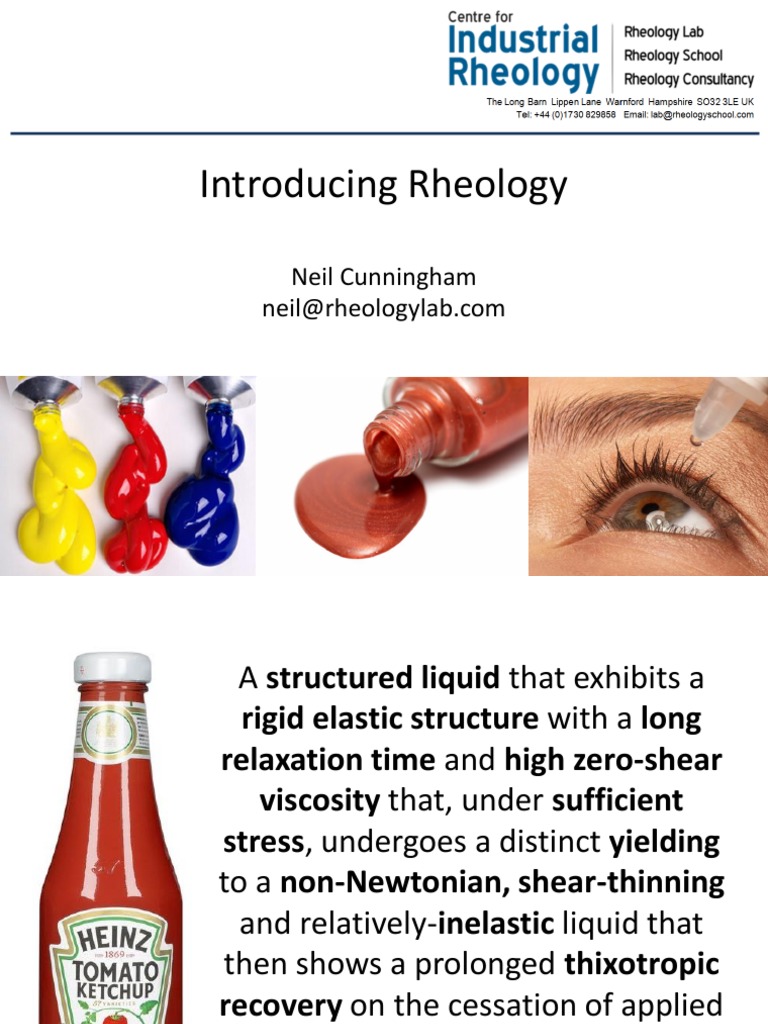 Introducing Rheology - Sep 2017 | PDF | Viscosity | Viscoelasticity