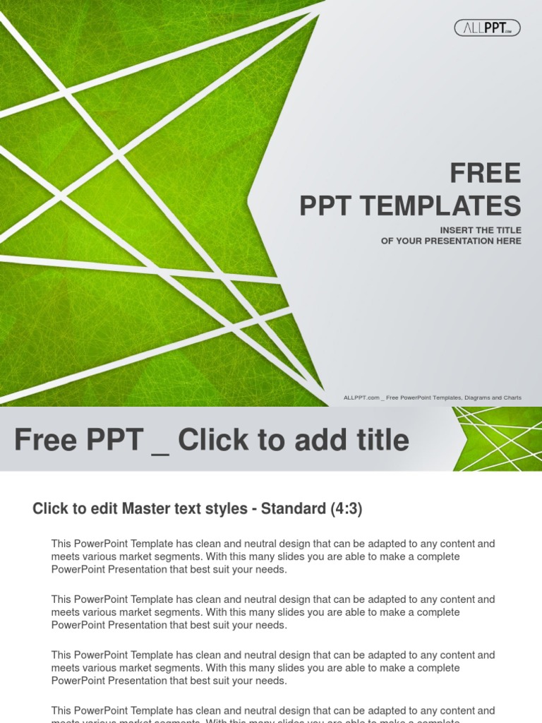 Abstract Green Background For Streaks Design PowerPoint Templates ...