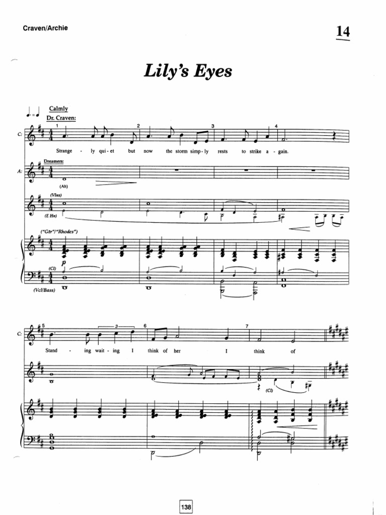The Secret Garden Lilys Eyes Sheetmusicdownload Pdf