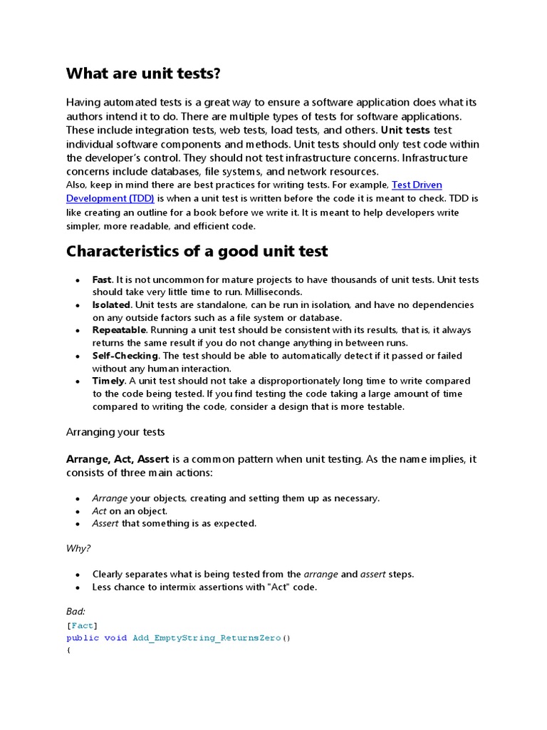 Unit Testing | PDF | Unit Testing | Source Code Unit Testing | PDF | Unit Testing | Source Code