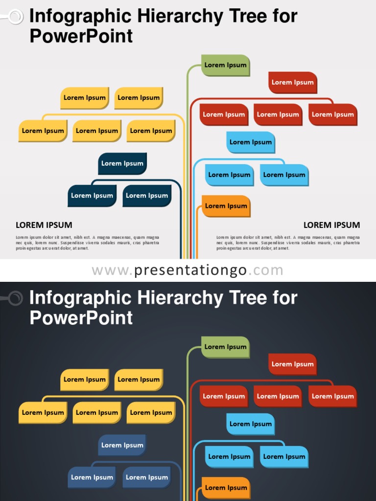 Powerpoint template-Infographic-Hierarchy-Tree | PDF | Text | Typography
