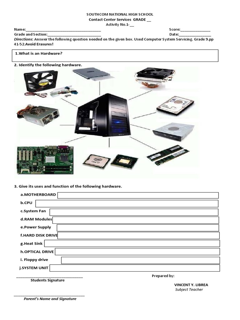 Activity On COMPUTER System, DEVICEs and PERIPHERALS | PDF