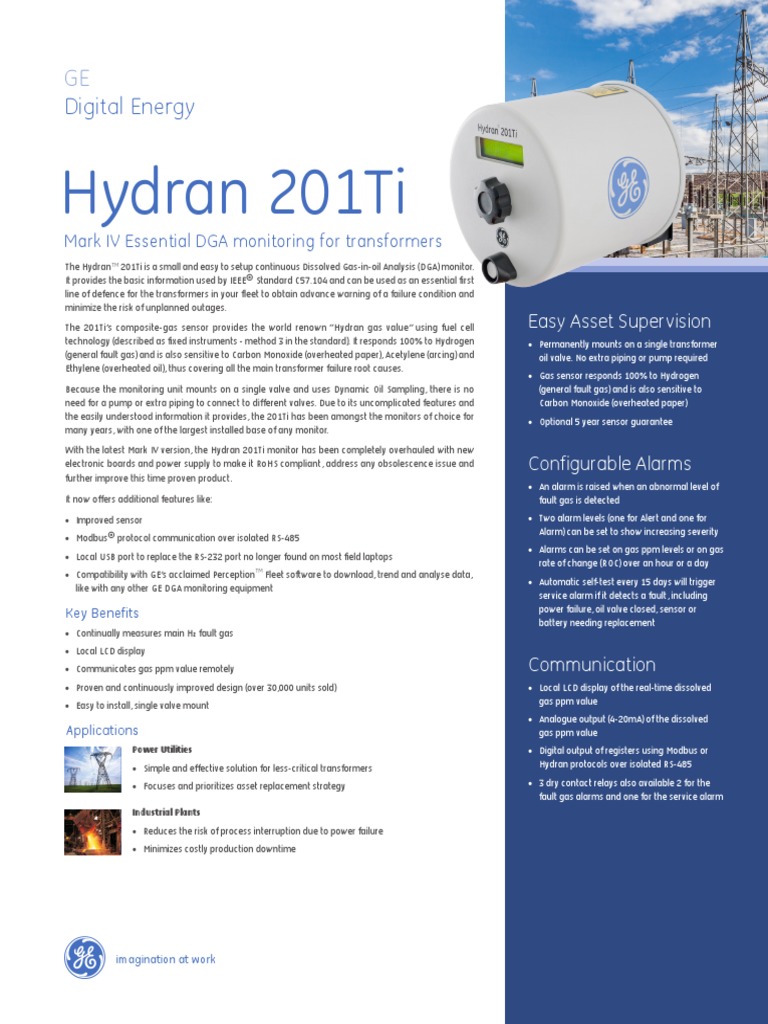Hydran 201ti Gea12933 HR | PDF | Transformer | Relay