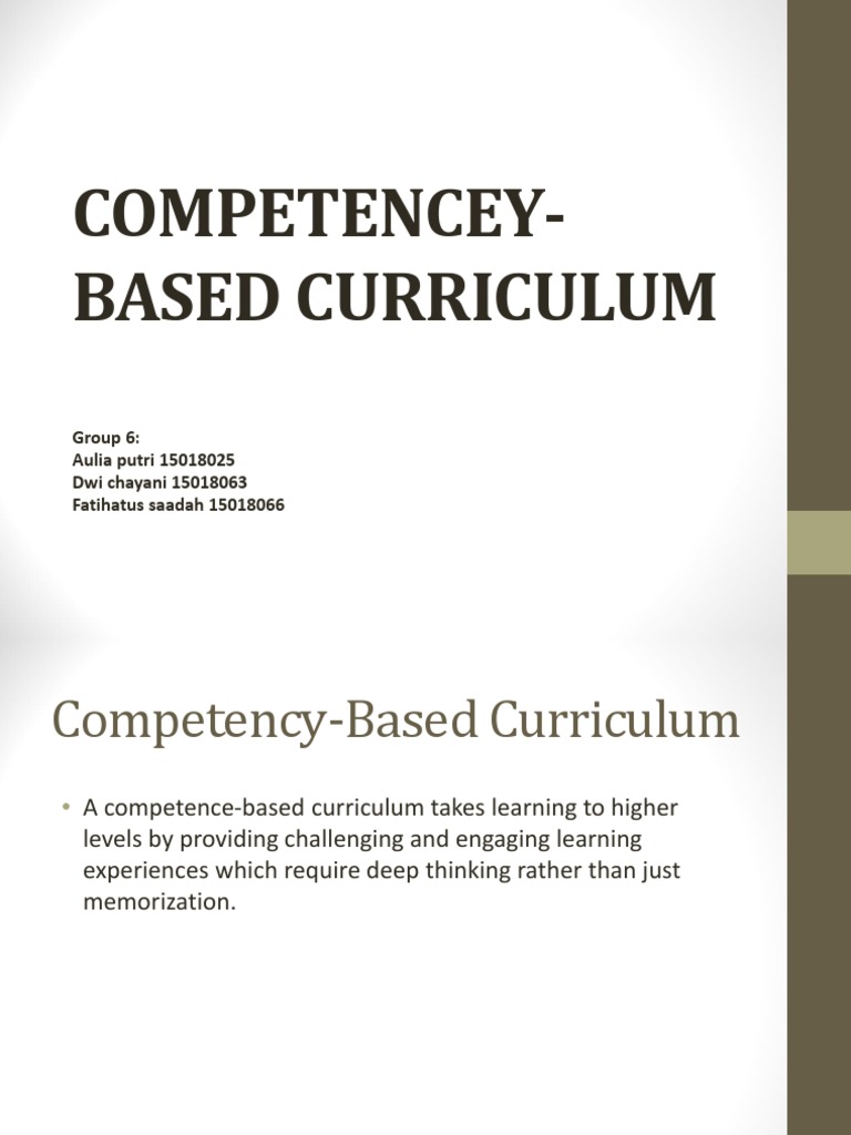 COMPETENCY-BASED CURRICULUM | PDF | Critical Thinking | Creativity