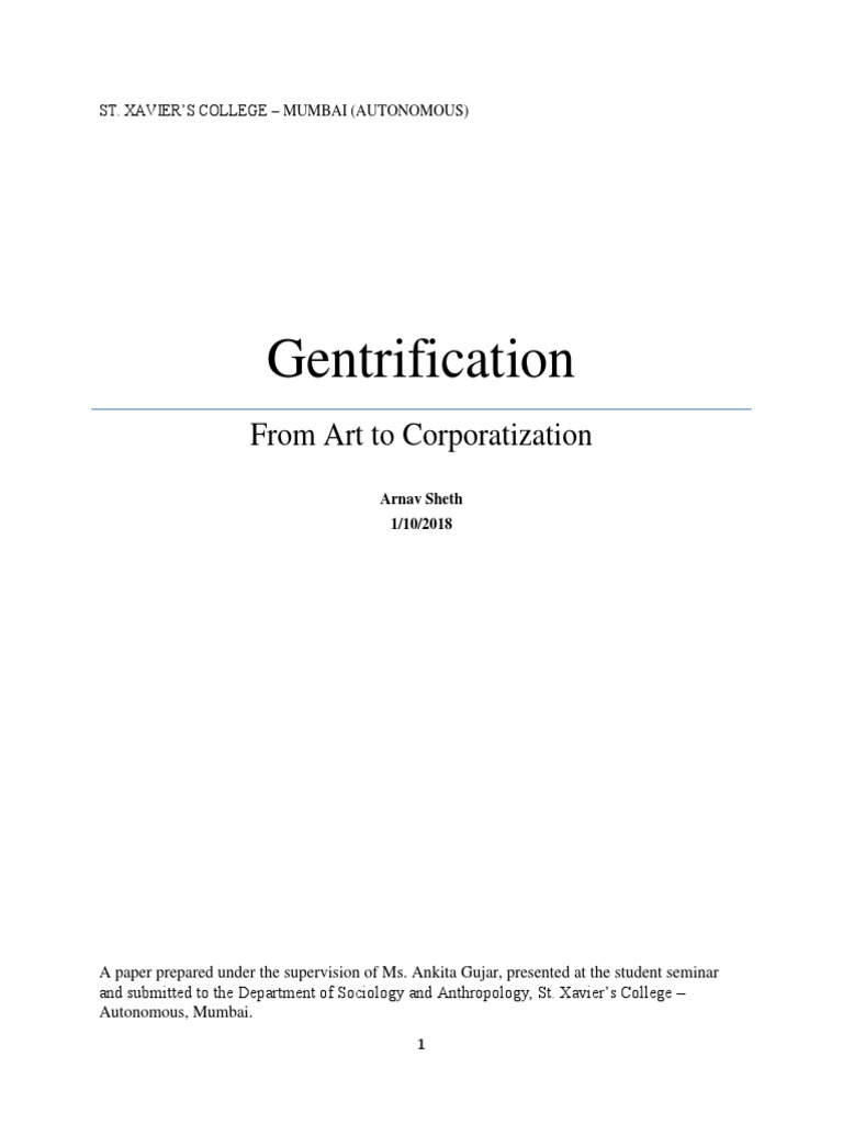 Final Draft - From Art To Corporotisation - Arnav Sheth | PDF | Supply ...