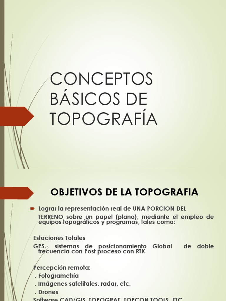 Conceptos Basicos de La Topografia | PDF | Topografía | Mapa