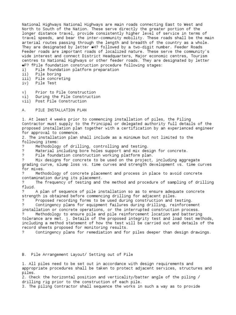 Pile | PDF | Deep Foundation | Concrete