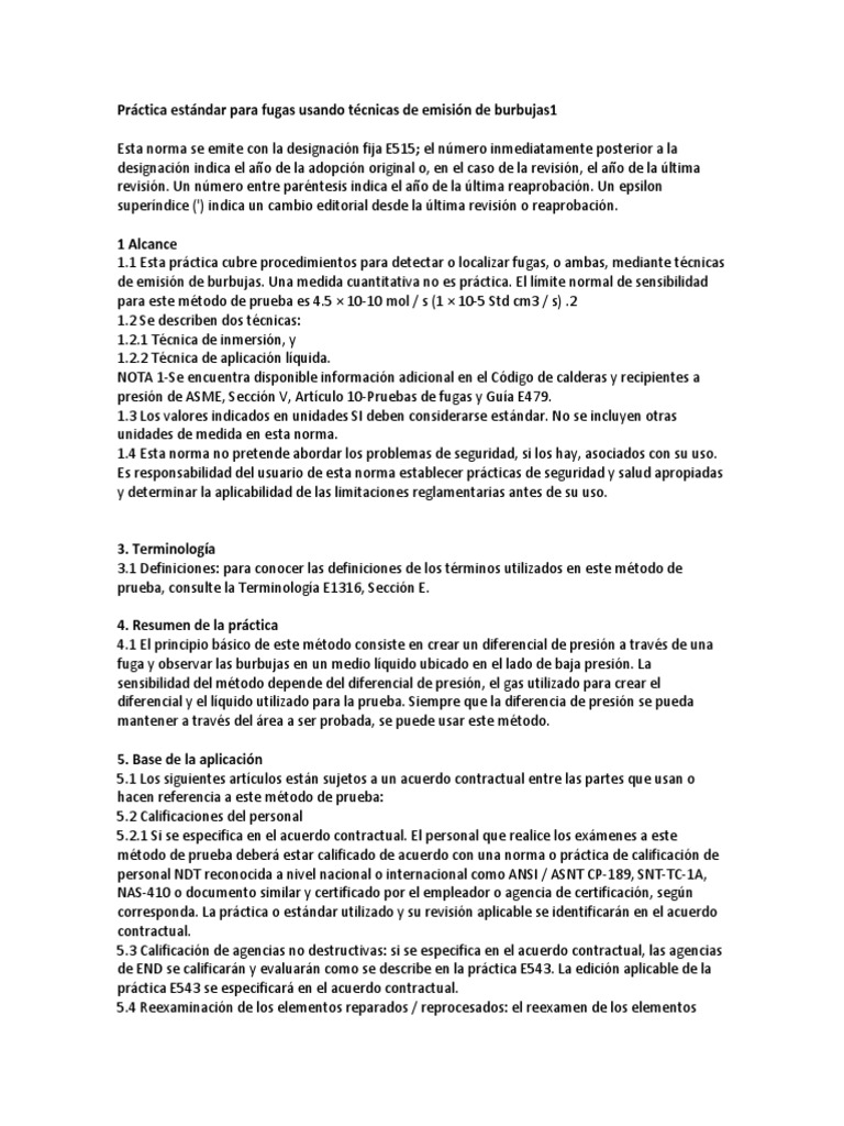 Astm e 515 | PDF | Presión | Líquidos