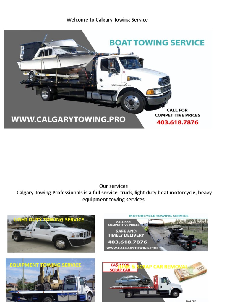 Calgary Towing Services 24/7 Assistance | PDF | Business | Law