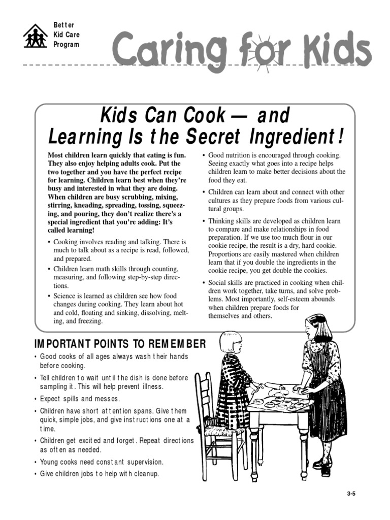 Kids Can Cook - and Learning Is The Secret Ingredient!: Important ...