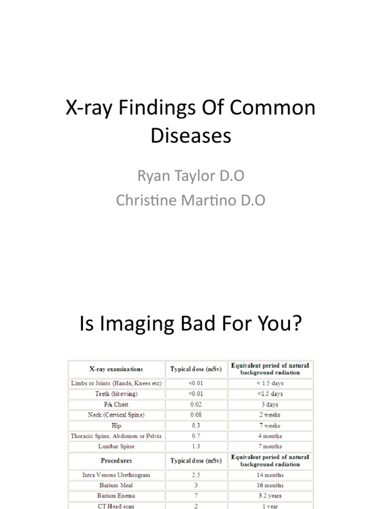 X Ray Findings of Common Diseases | PDF | Medical Specialties ...