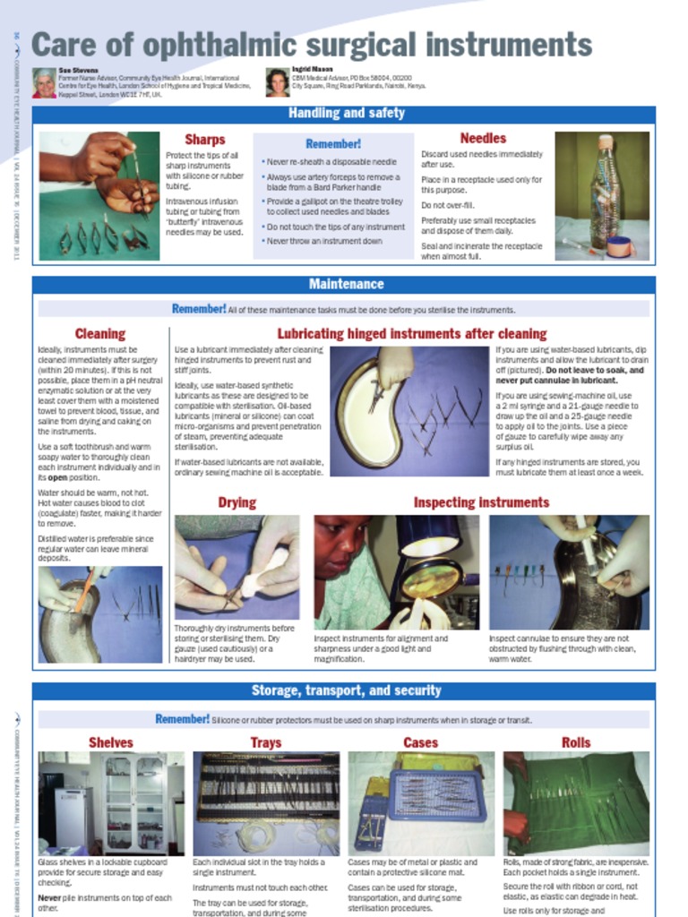 Care and Handling of Ophthalmic Instruments | PDF | Lubricant | Water