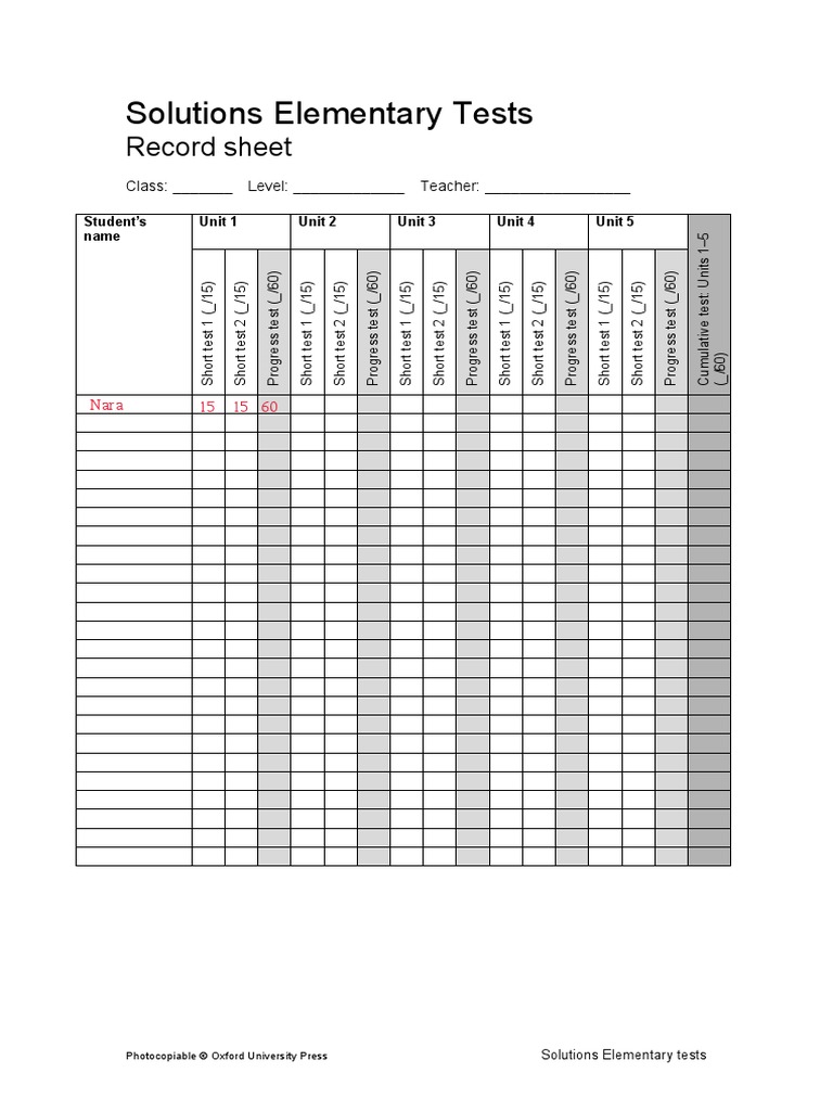 Record Sheet | PDF