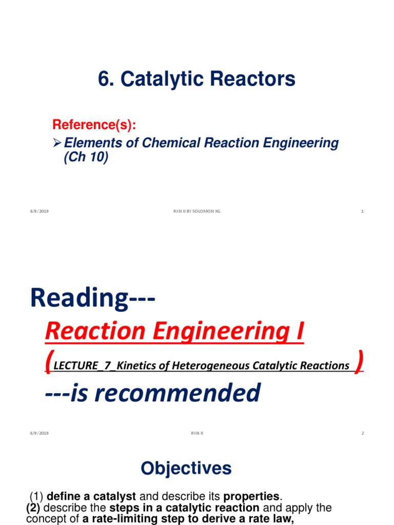 Catalytic Reactor Design Guide | PDF | Catalysis | Chemical Reactor