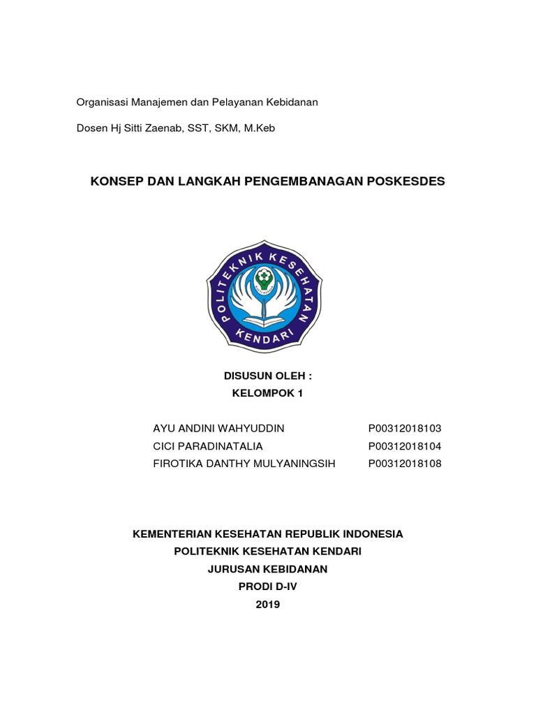Konsep Dan Langkah Pengembangan Poskesdes | PDF