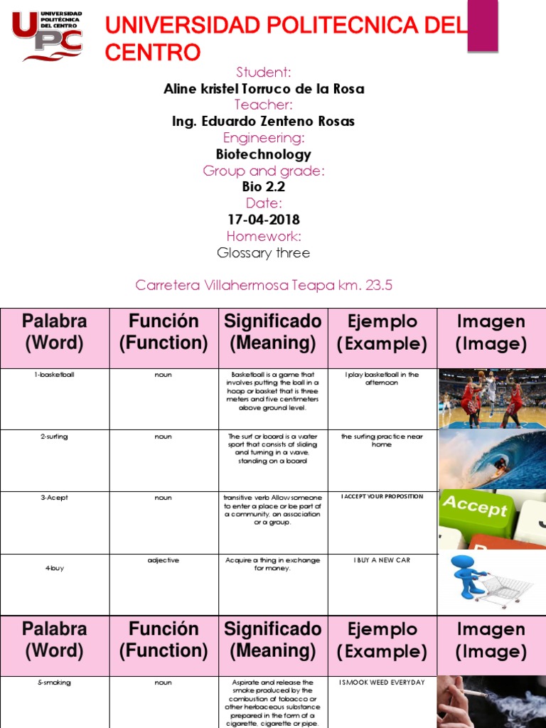 Universidad Politecnica Del Centro | PDF | French Fries | Adjective