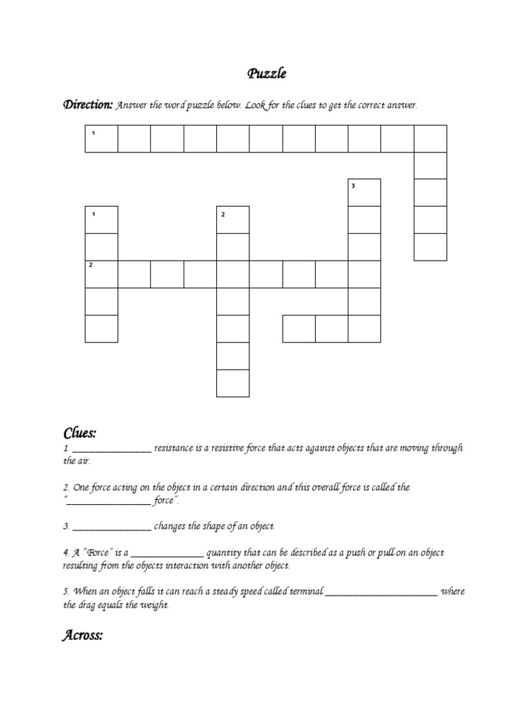 Puzzle: Direction | PDF