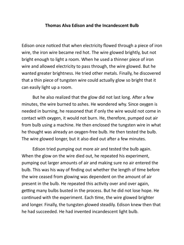 Thomas Edison's Determined Pursuit of the Perfect Incandescent Light ...