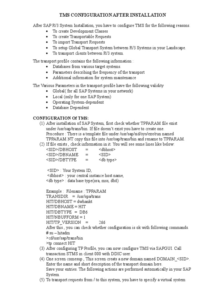 Tms Configuration After Installation | PDF | Information Technology ...