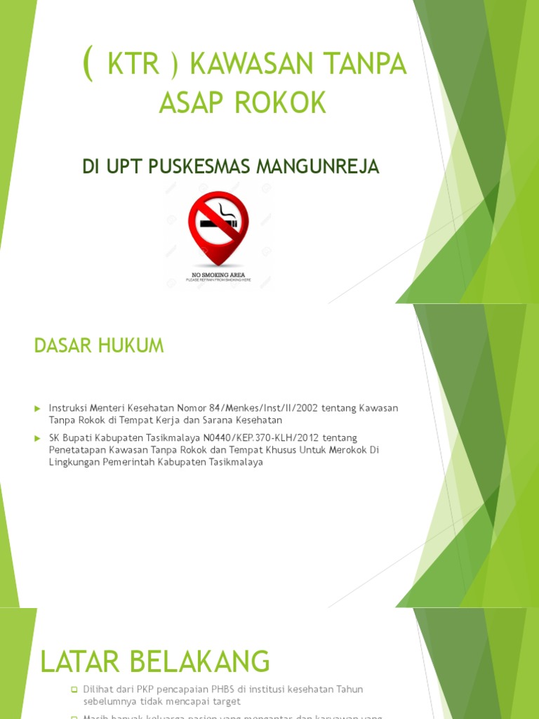 KTR) Kawasan Tanpa Asap Rokok | PDF