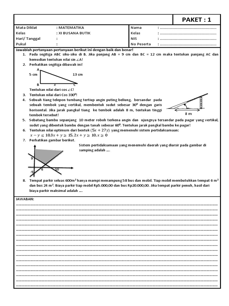 Matematika Kelas Xi | PDF