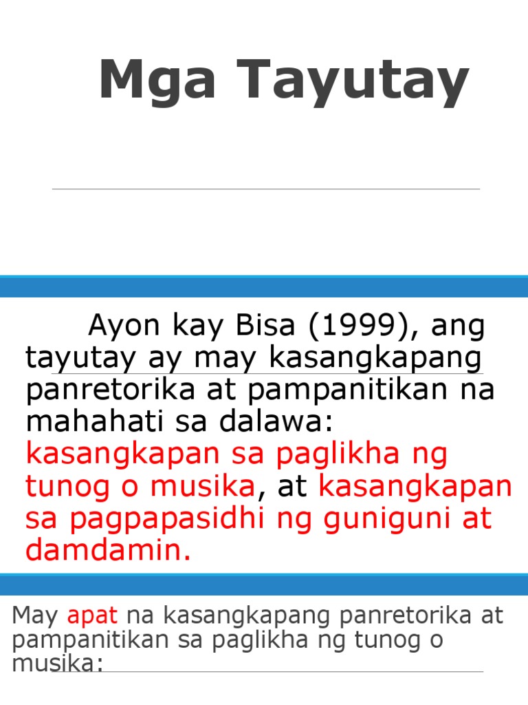 Mga Tayutay | PDF