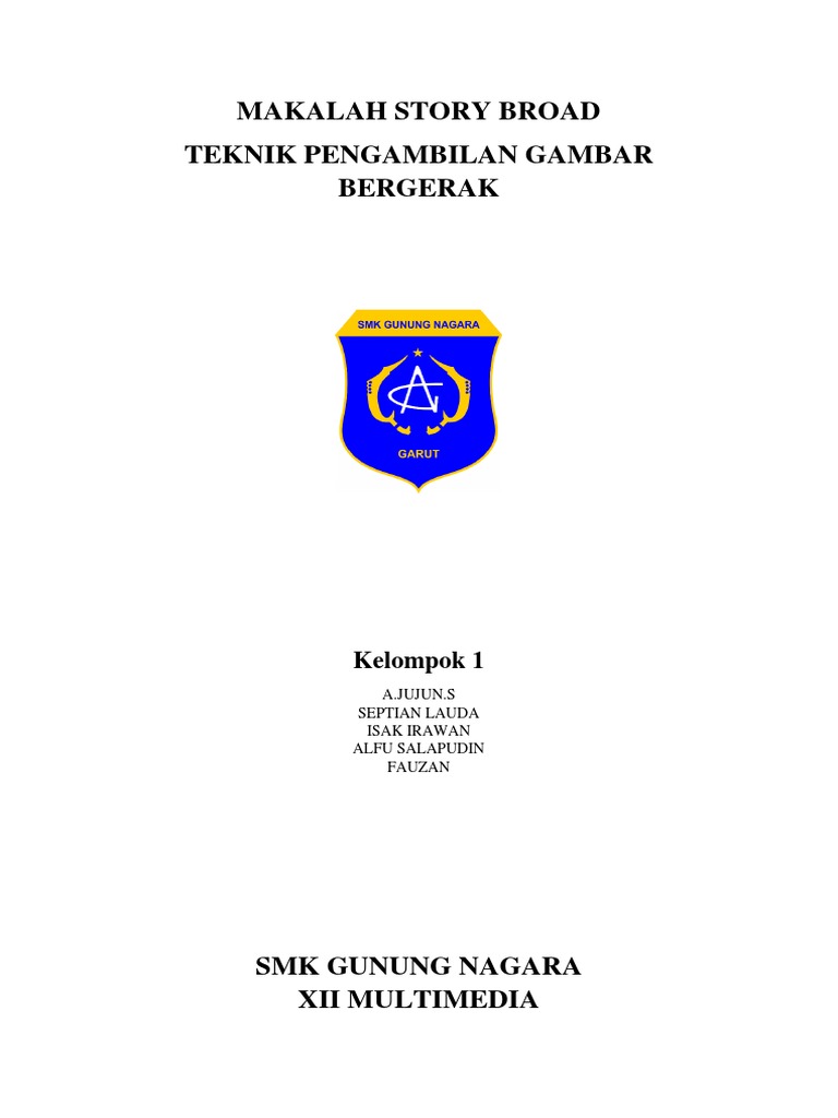 Makalah Storyboard Klompok 1 Xii - MM | PDF