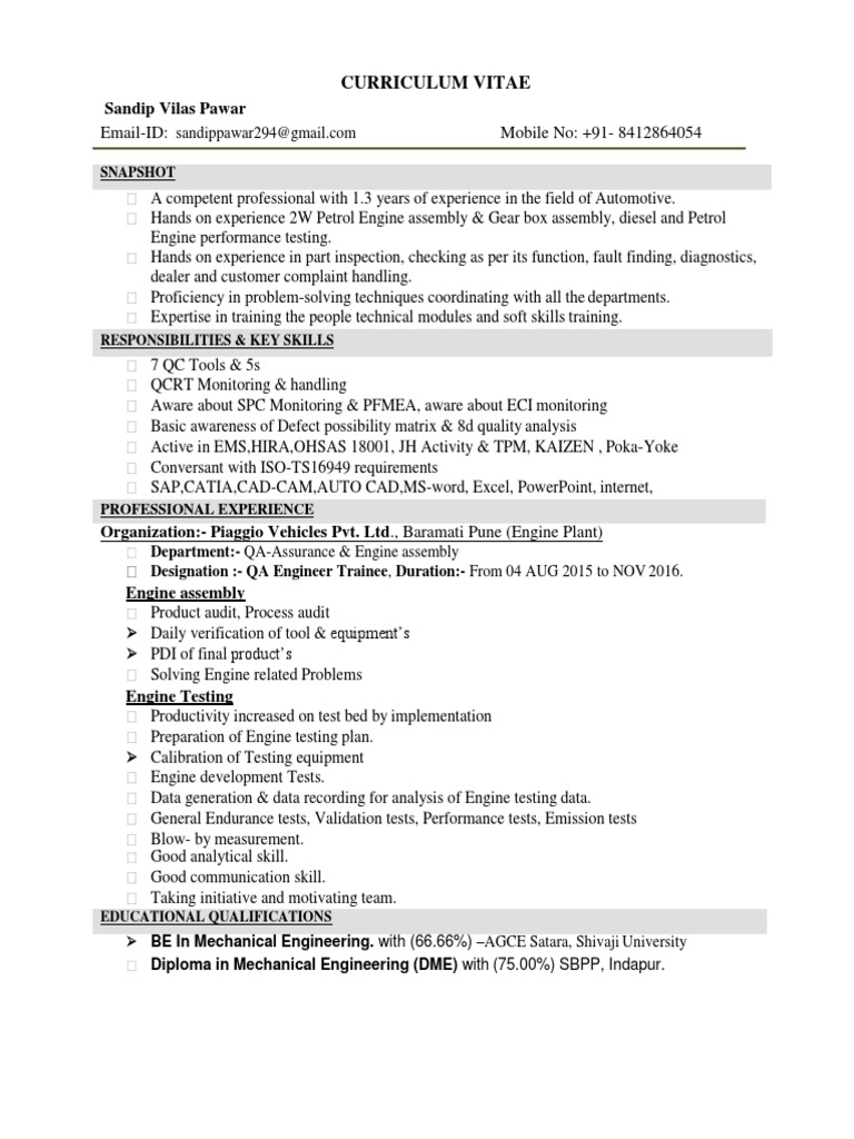 QA Engineer Resume | PDF | Engineering