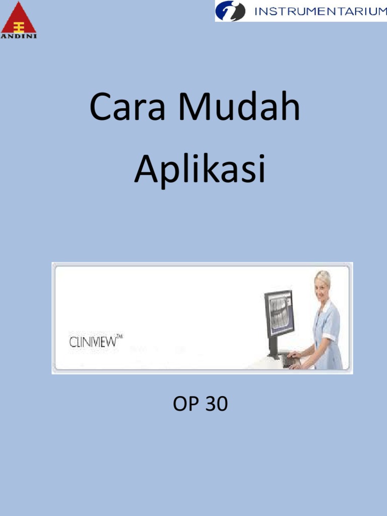 Petunjuk Cliniview OP 30 Panoramic | PDF | Kesehatan Holistik