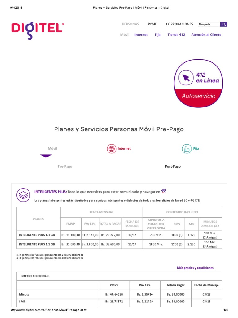 Digitel Servicios | PDF | Lte (Telecomunicaciones) | 4 G