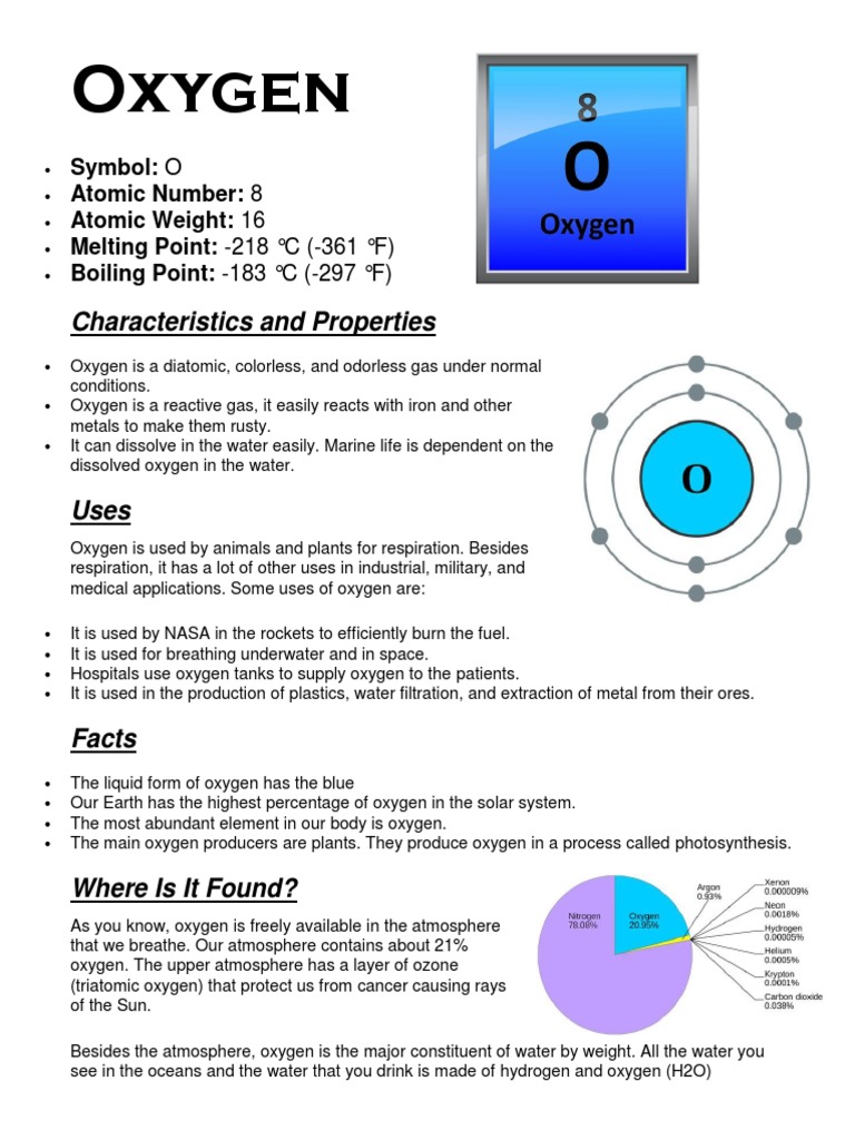 Oxygen: Characteristics and Properties | Download Free PDF | Oxygen ...