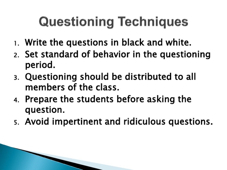 Questioning Techniques | PDF
