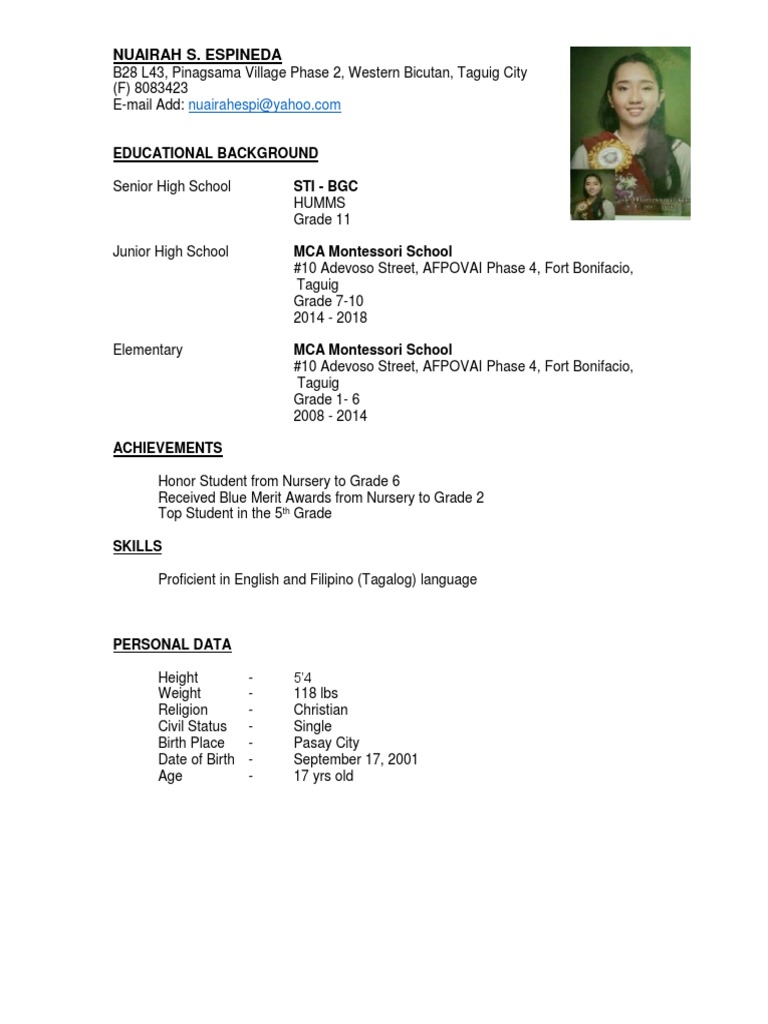 Curriculum Vitae | PDF | Schools | Philippines