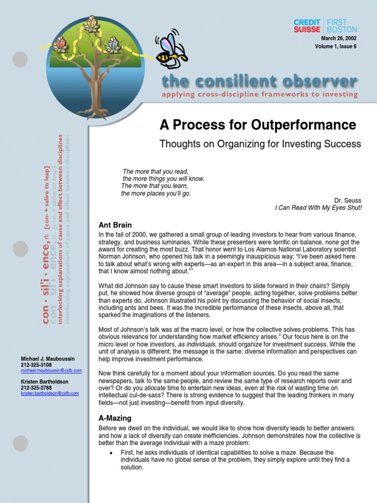 A Process For Outperformance: Thoughts On Organizing For Investing ...