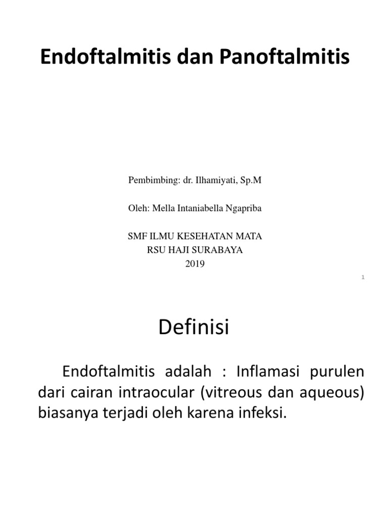 Endoftalmitis Dan Panoftalmitis | PDF