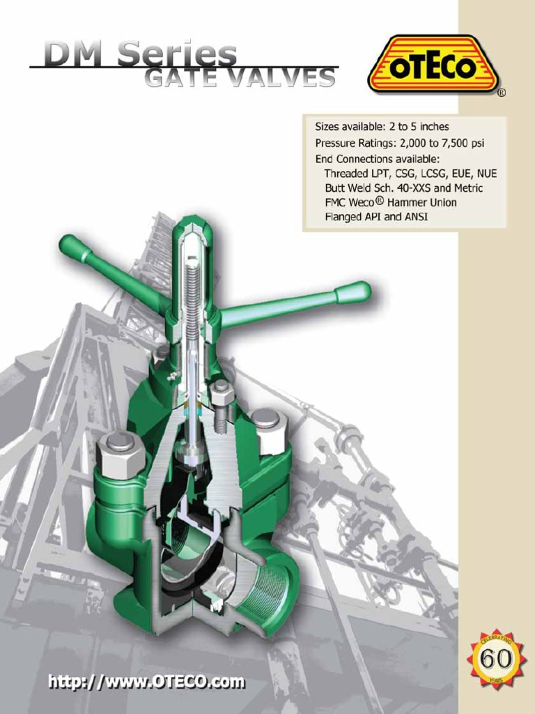 Oteco DM Gate Valve Product Brochure | PDF